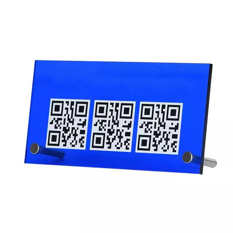 Acrylic Business QR Code Table Sign Custom Table Top Payment QR Code ...
