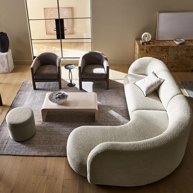 Luxury Boucle Sectional Couch - Perfect for Home & Hotels