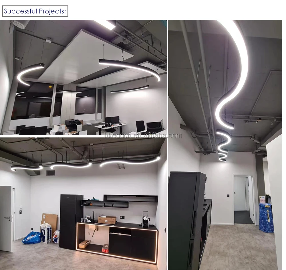 Continuous LED Curved Profile Light Extrusion Aluminum