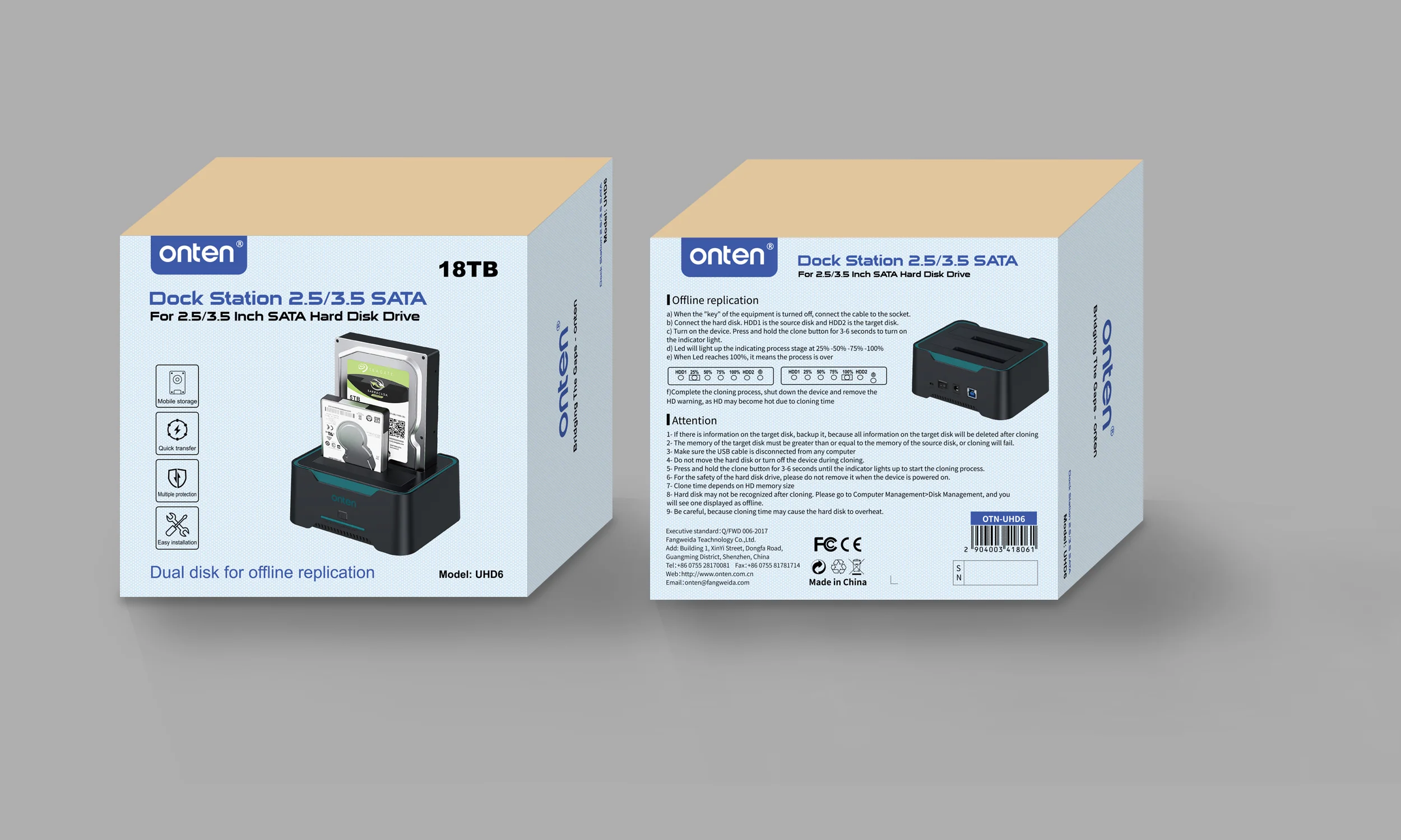 Hard Drive External Hdd Enclosure 2.5 3.5-inch Hdd Ssd Max 16tb Dual ...