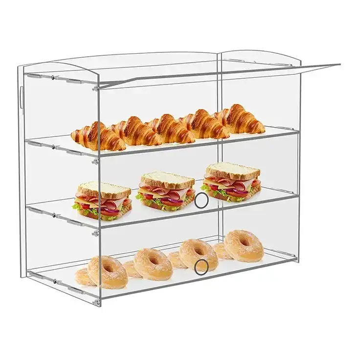 Acrylic Bakery Display Acrylic Display Case Cake Pastry Food Stand ...