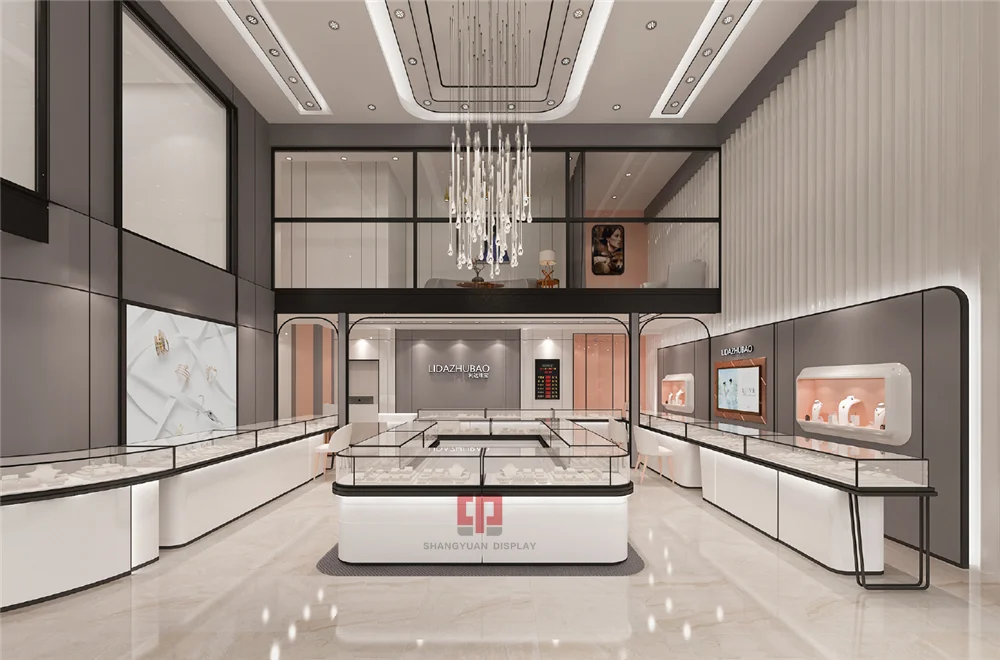 Shangyuan Display Jewelry Store Counter Design Modern Wooden Jewelry ...