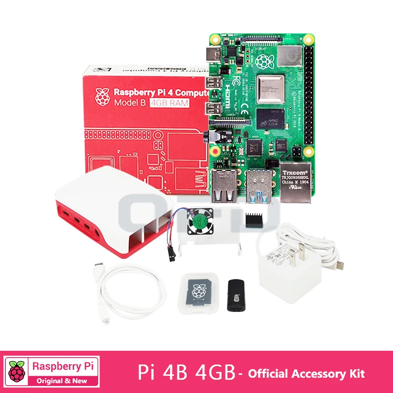 Raspberry Pi 4 Model B 1GB/2GB/4GB/8GB RAM Official Basic Kit Starter ...