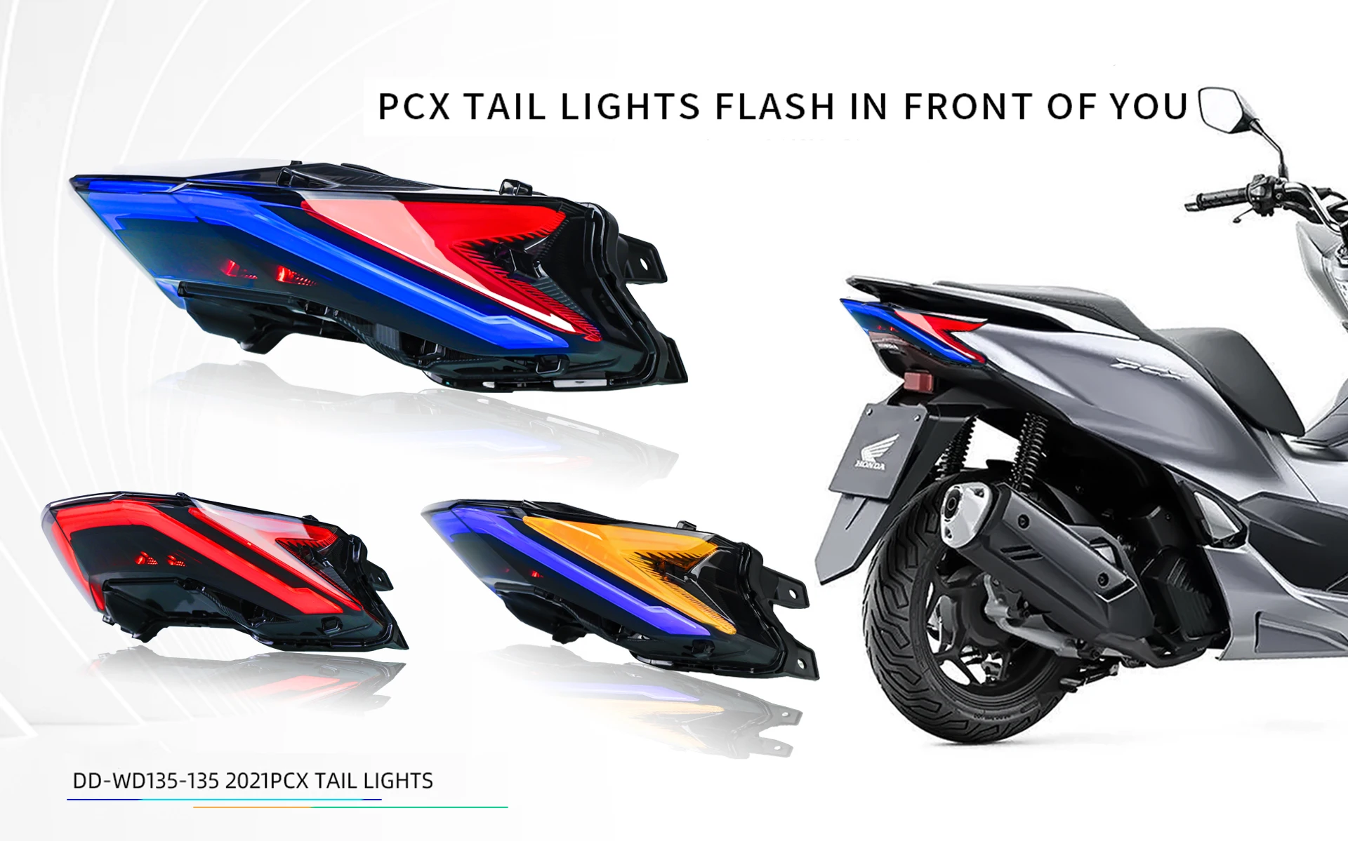 Motorbike Led Indicator Turn Signal Brake Lamp Tail Work Light ...