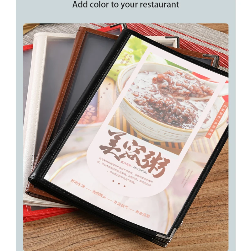 Custom Clear Menu Holder Surfaces Menu Covers Single Page Menu Sleeves ...