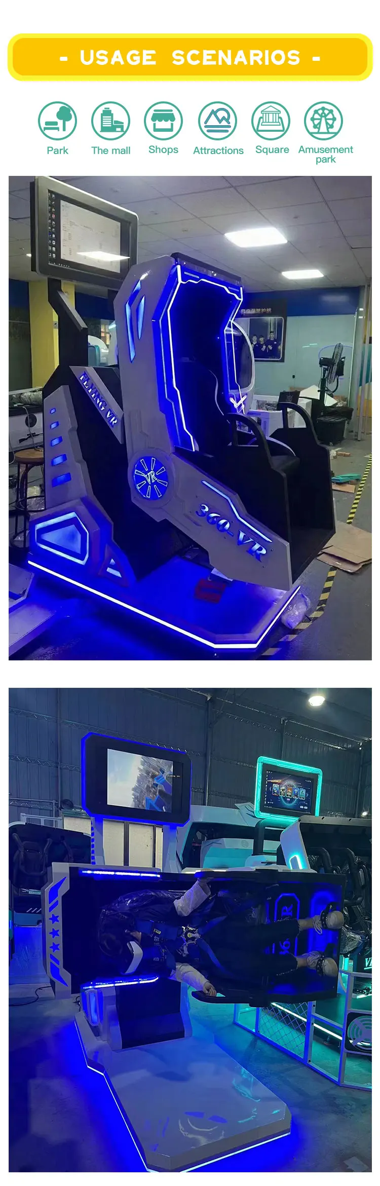 Extreme Experience 720 Degree Realistic Virtual Reality Chair Vr 360 ...