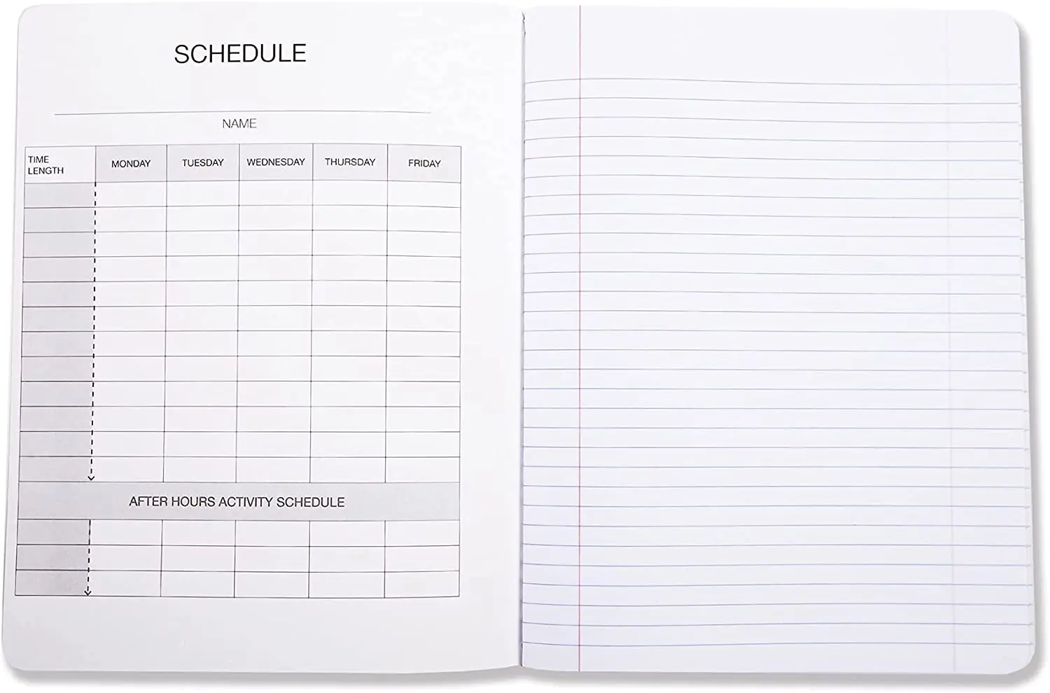 100 Sheet Assorted Marble Colors 4-Pack Basics College Ruled ...