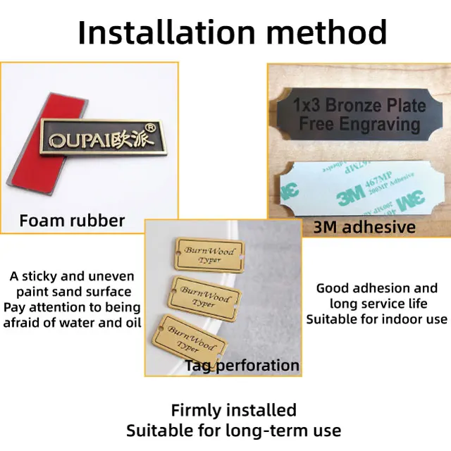 Custom Waterproof Self Adhesive Aluminum Embossed Nameplate Stainless ...