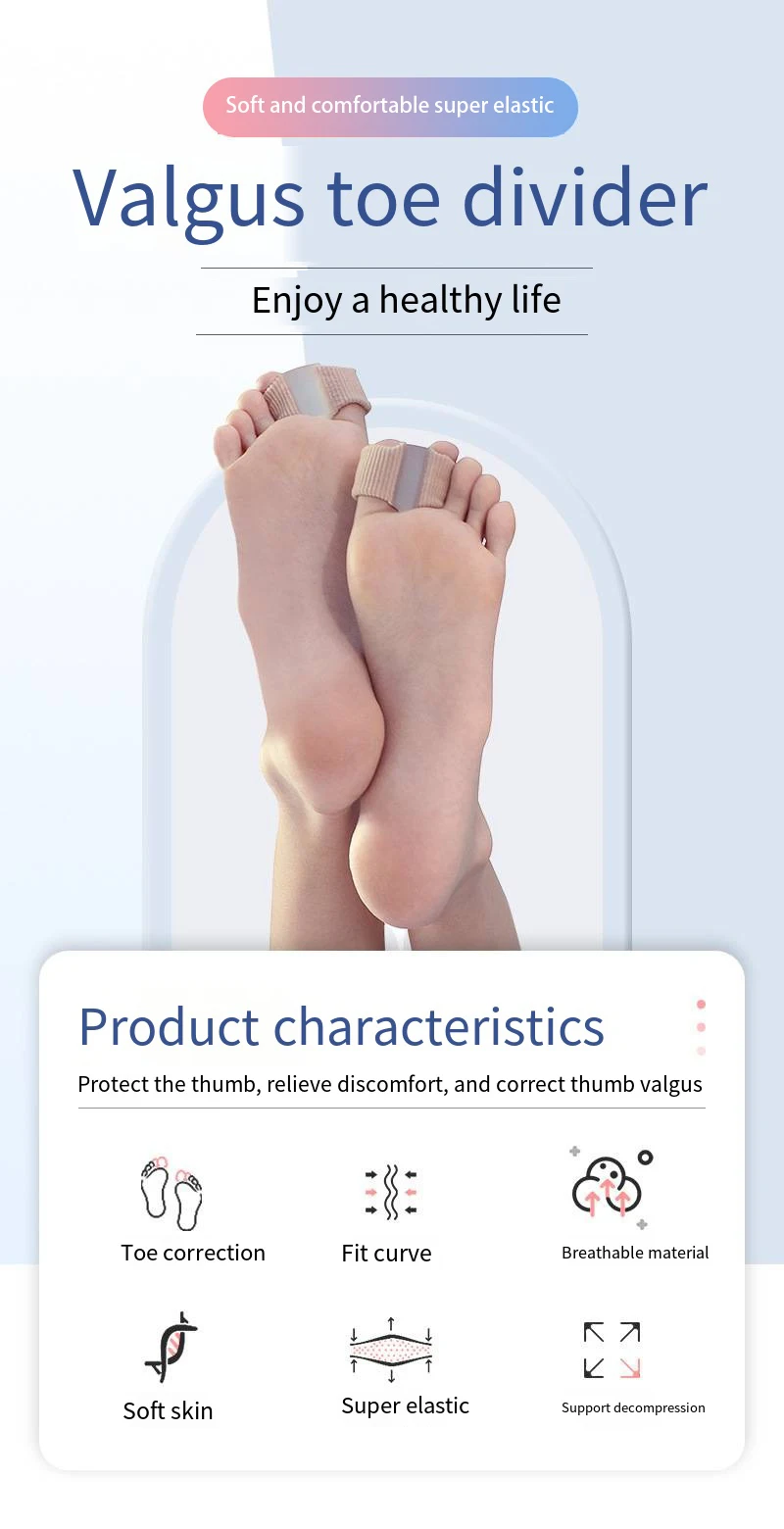 Sebs Gel Bunion Relief Bunion Pad Toe Separator Splitter Protectors Toe ...