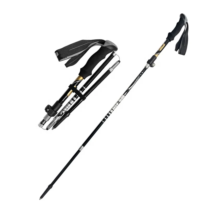 Ultra-light Carbon Fiber Hiking Stick With Rubber Grip Outdoor Five ...