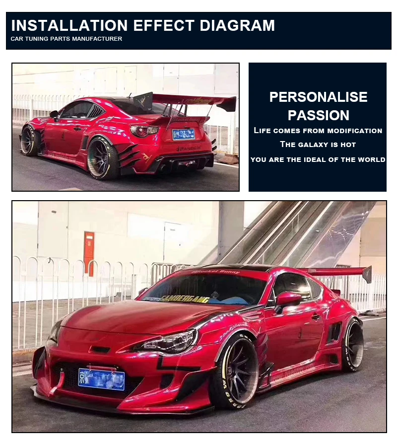 V3 Rocket Bunny Style GT86 Body Kit for Toyota & Subaru