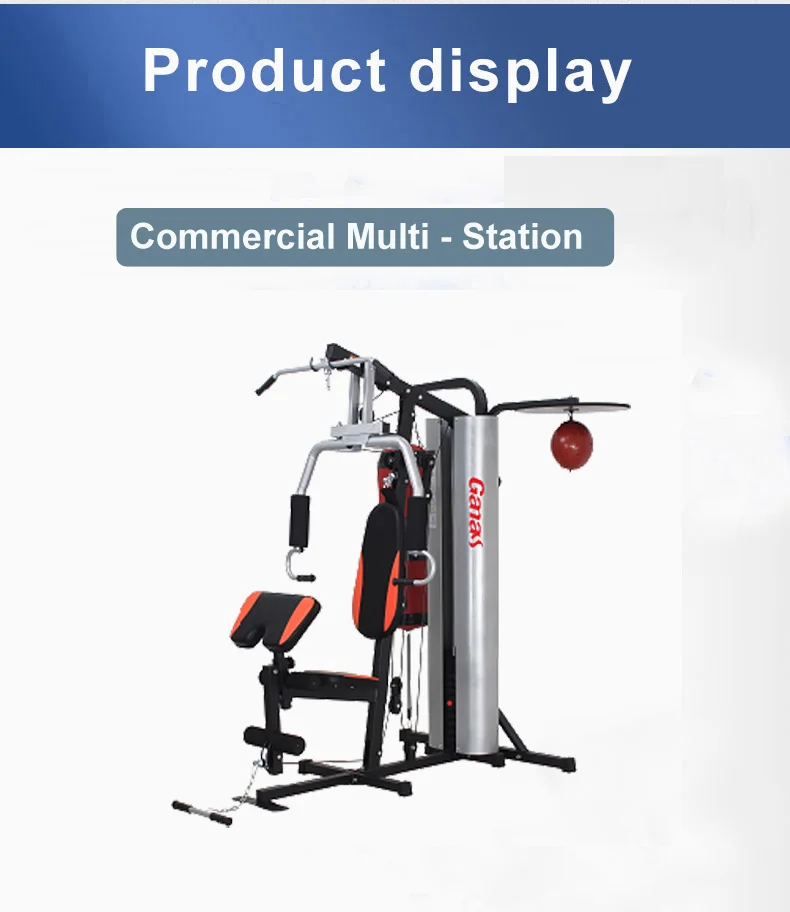 Gym Fitness Equipment Three Stations Multi Functional Trainer Equipment ...