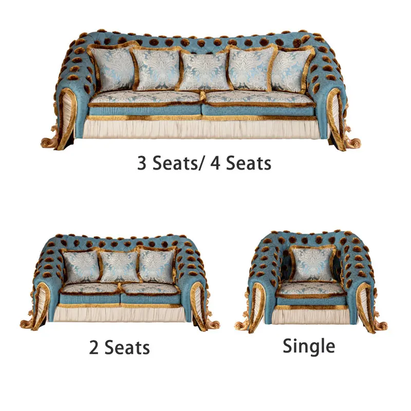 Victorian Royal Luxury Antique Wood Salon Couch Seat