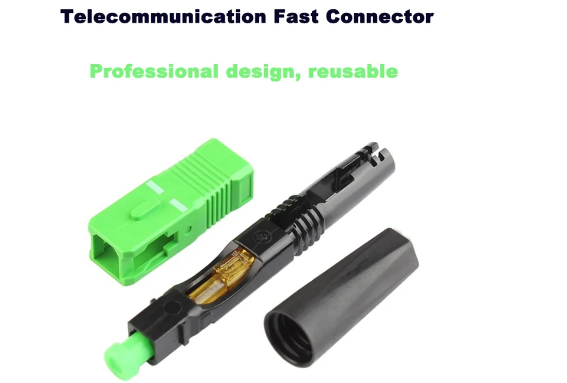 Low Insert Loss Sc/apc Upc Fast Connector For Ftth Drop Cable Fiber ...