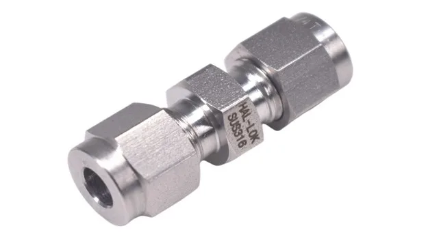 Ss316 Stainless Steel Double Ferrules Compression Inch Tube Unions 1/16 To 1 1/2" - Buy Straight ...