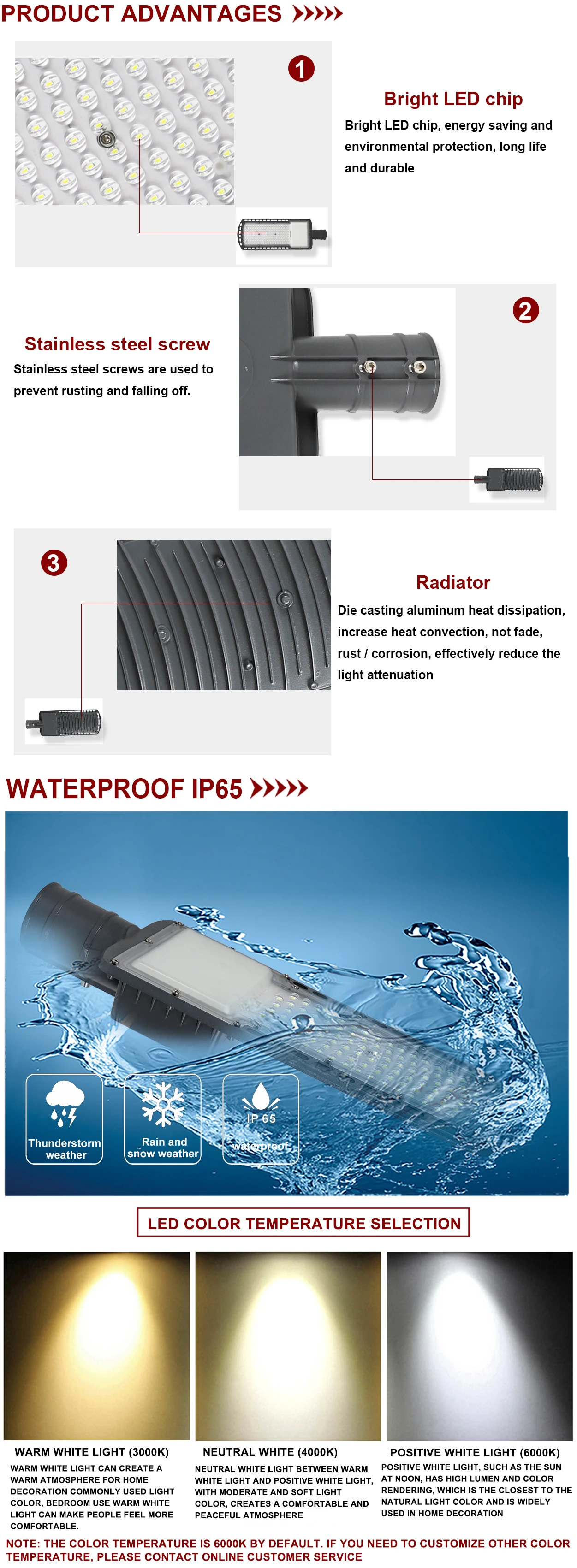 High Power SMD Streetlights Highway Pathway Waterproof Outdoor IP65 ...