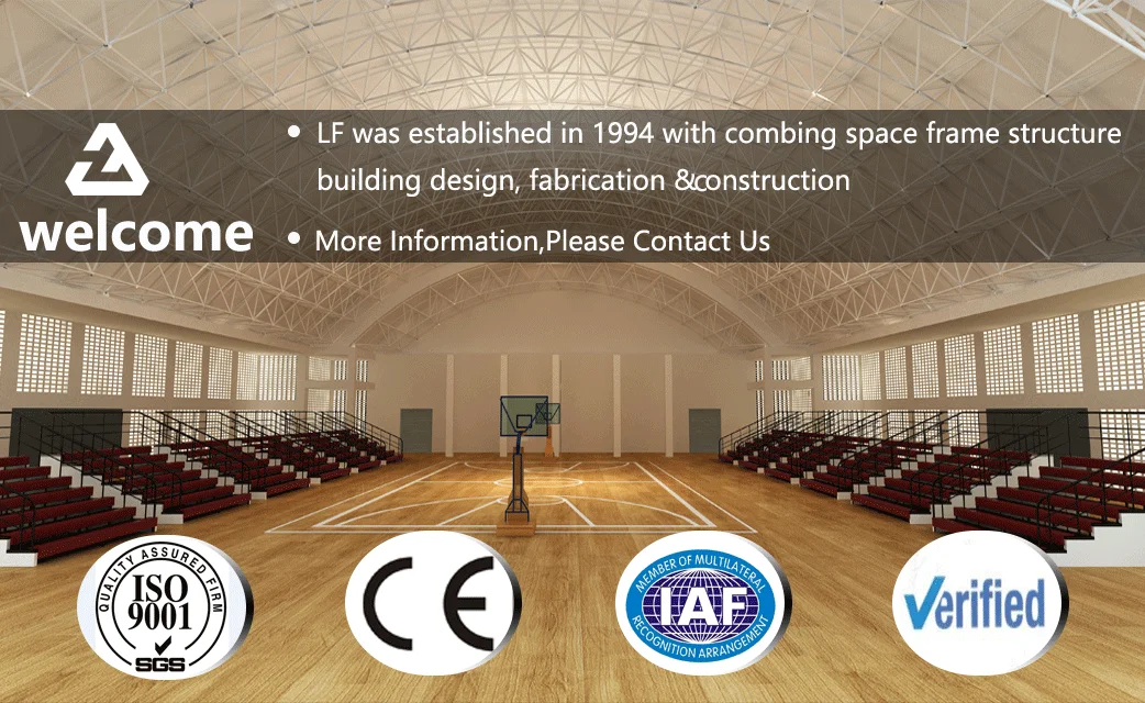 Prefab Steel Frame Shade Roof Football Stadium Metal Roofing