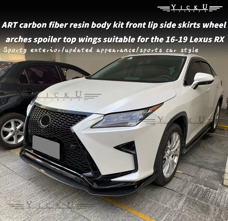 ART Body Kit Carbon Fiber Front Lip Side Skirt and Rear Lip Spoiler ...