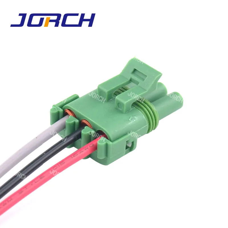 3 Pin Green Sheath Sensor Connector Waterproof Auto Wire Harness ...