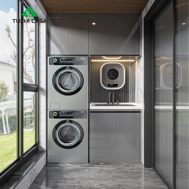 Luxury Modular Laundry Room Tub Dry Cabinet Set for Washing Machine ...