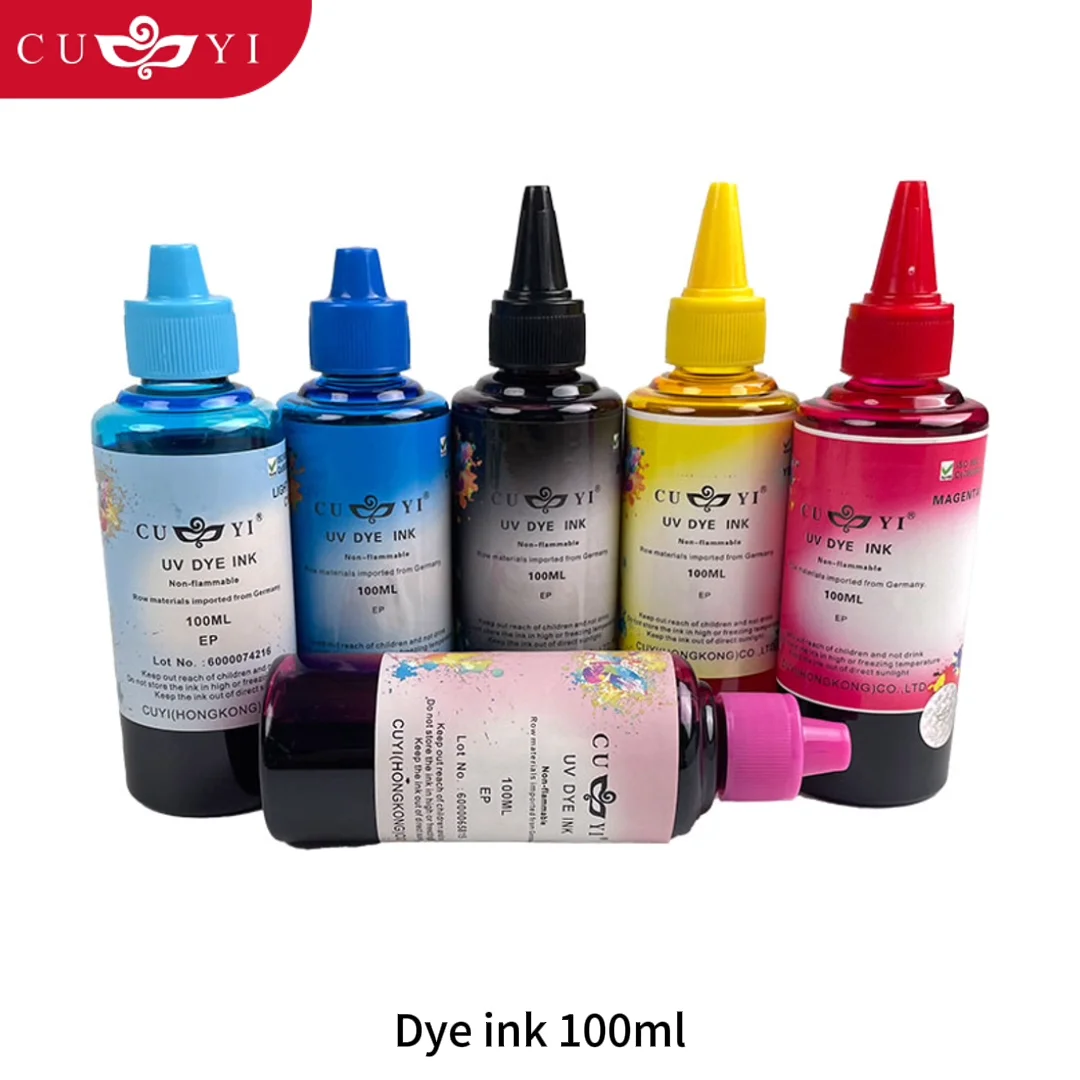 Cuyi Dye Ink 100ml 6 Colors Water Based Refill Ink For Inkjet Printer ...