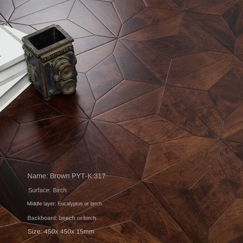 Birch Inlaid Colorful Shell Parquet Art Multi-layer Solid Wood ...