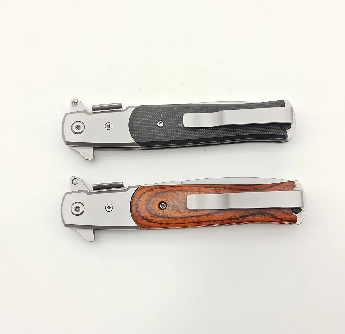 Classic Italian Godfather Mafia Folding Knife - Pakka Wood Handle