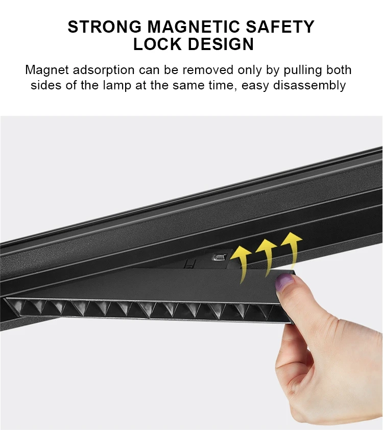 Modern Ceiling Surface Mounted Magnet Rail Lighting System Dc48v ...