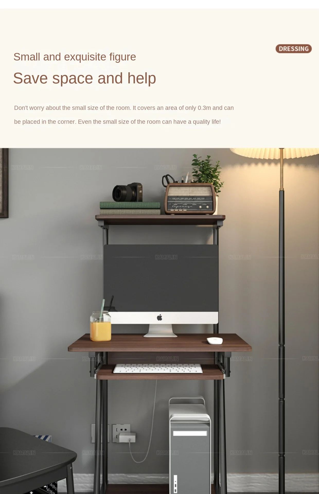 Computer Laptop Table Office Movable Metal Frame Double Layer Desk Rack ...