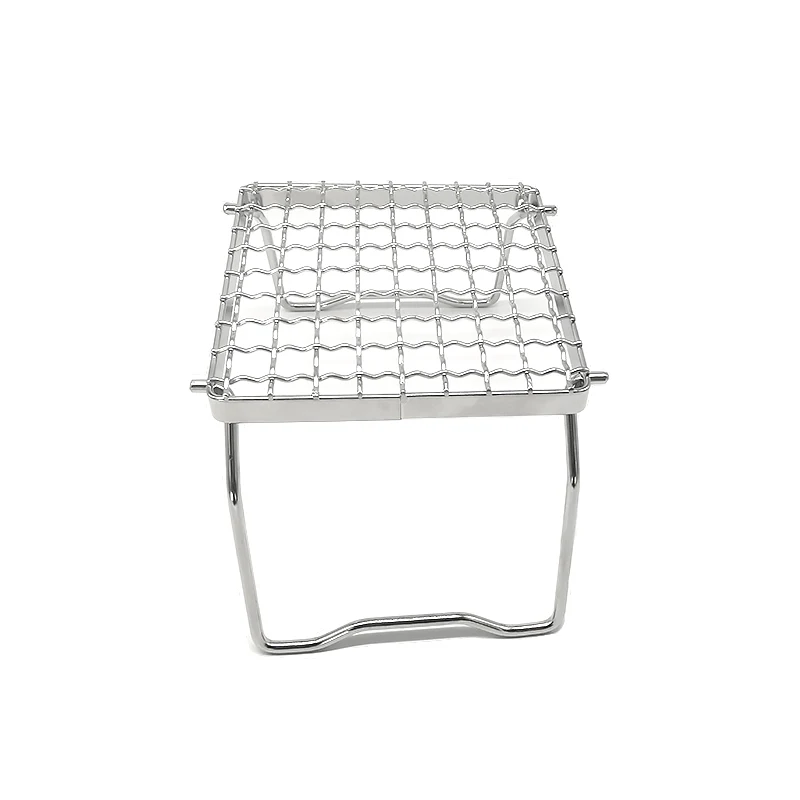 Mini Portable BBQ Grill Rack Stainless Steel Folding Barbecue Rack ...