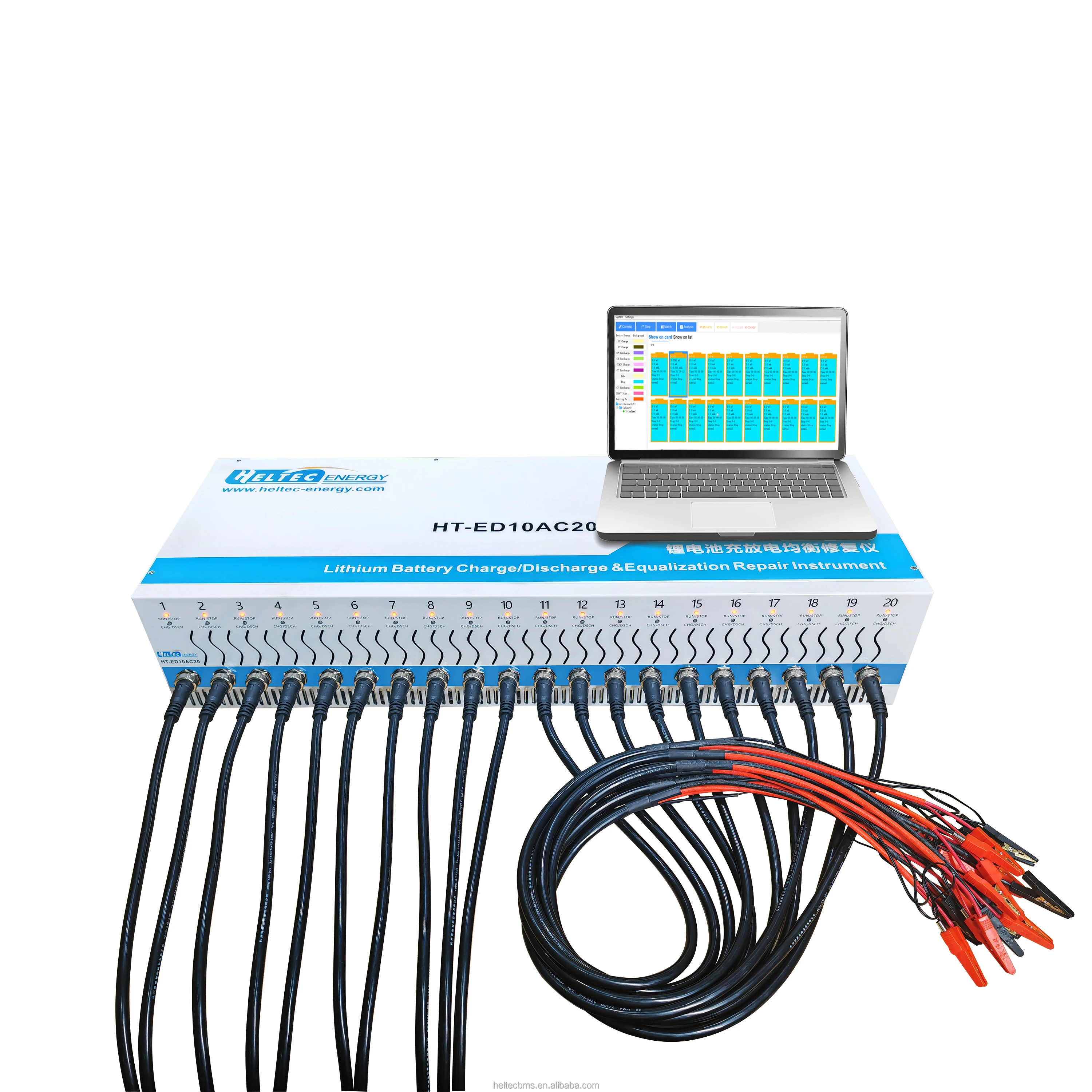 20 Channels Battery Charge Discharge Tester by Heltec Energy
