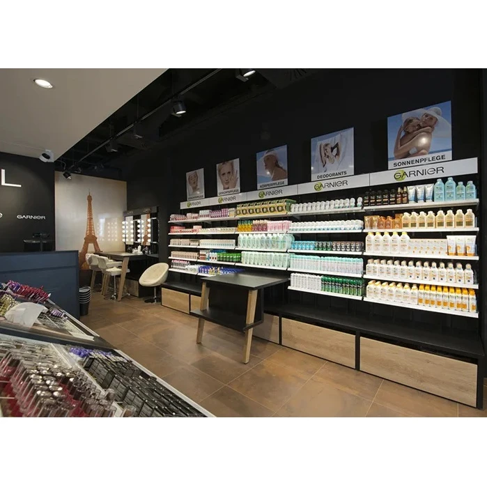 Standard Tested Cosmetics Shop Counter Design Makeup Store Showroom ...