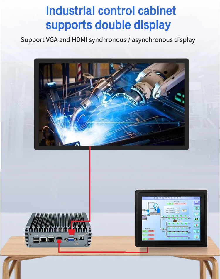 Dall Industrial Win10 Mini Desktop PC Fanless Low Power 2 Ethernet ...