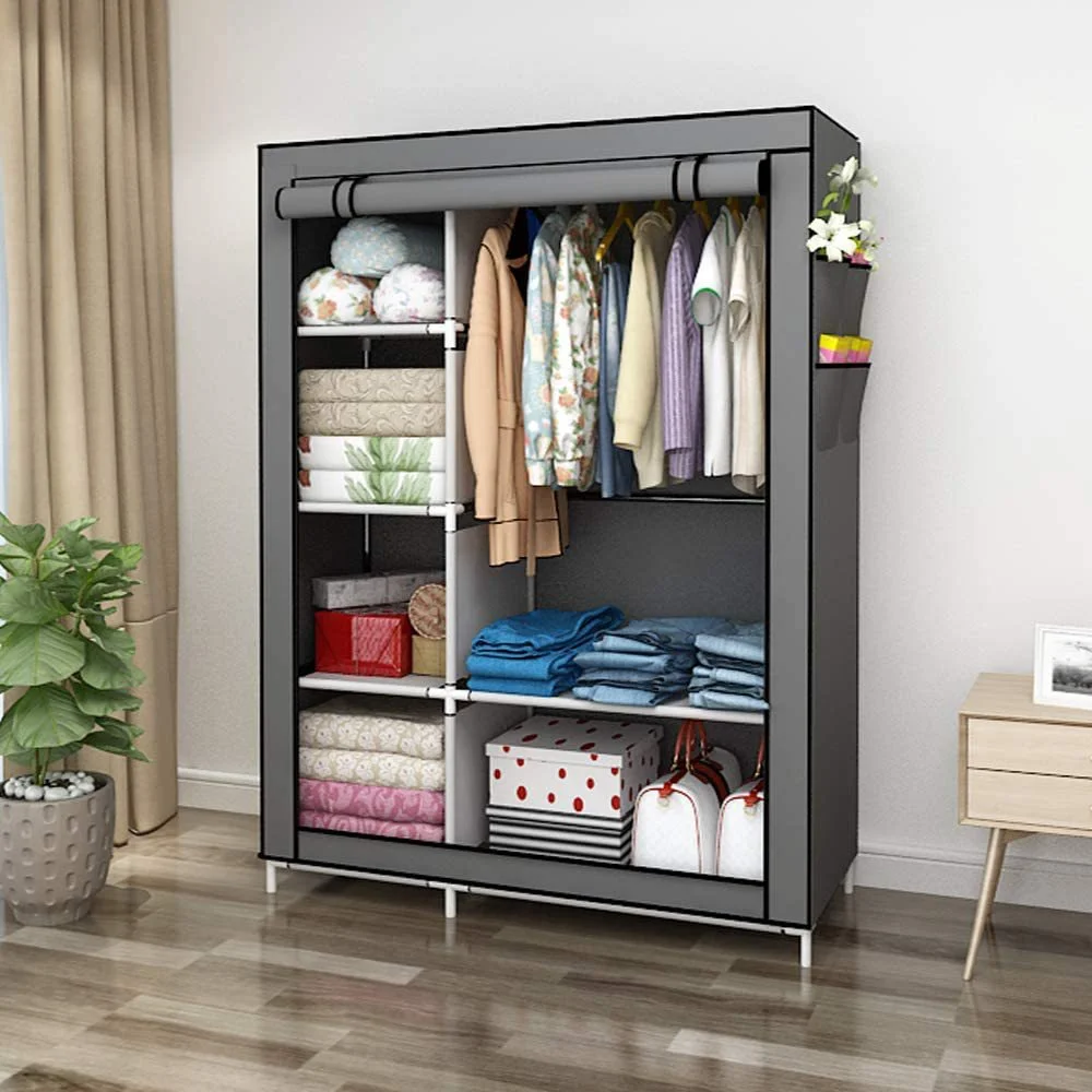 Simple Clothes Rack Large Capacity Foldable Wardrobe Non-Woven Fabrics ...