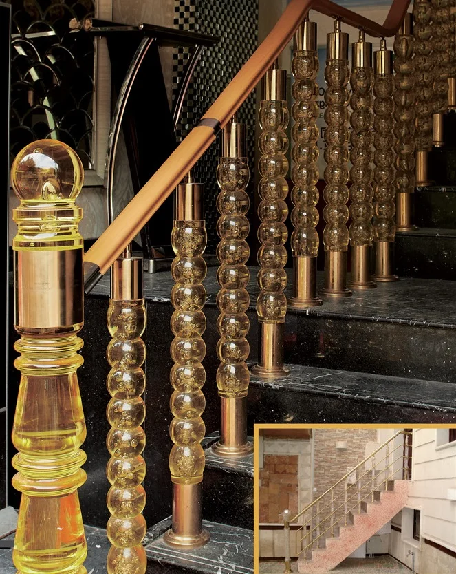 Taka Crystal Handrail Railing Acrylic Staircase Balustrade Post Rail ...