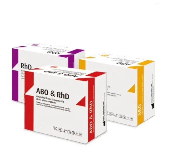 Accurate 100% Sensitive Abo & Rhd Blood Grouping Test Kit Blood ...