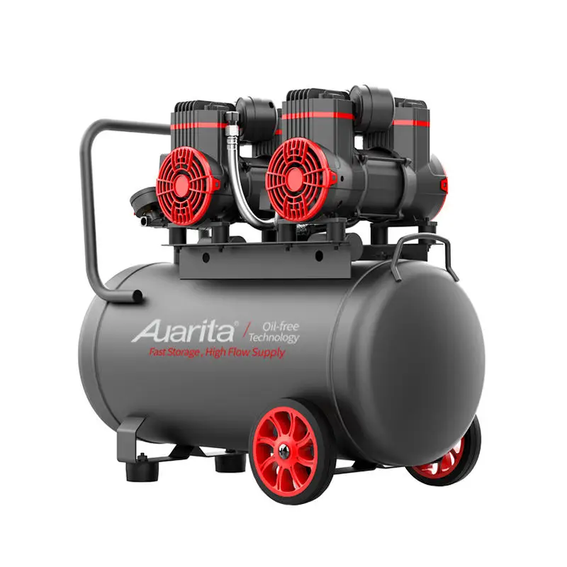 Auarita Air Compresor Portable 110 Volt Double Piston Electric Oil Free ...