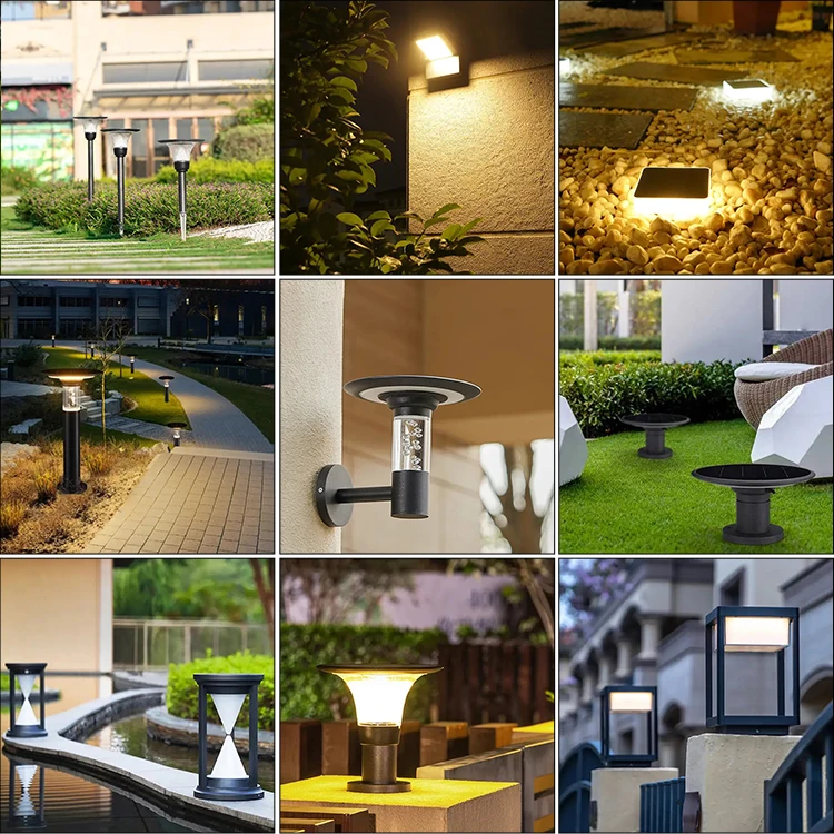 Solar Led Pillar Light Outdoor Waterproof Solar Pillar Lamp Garden Gate ...