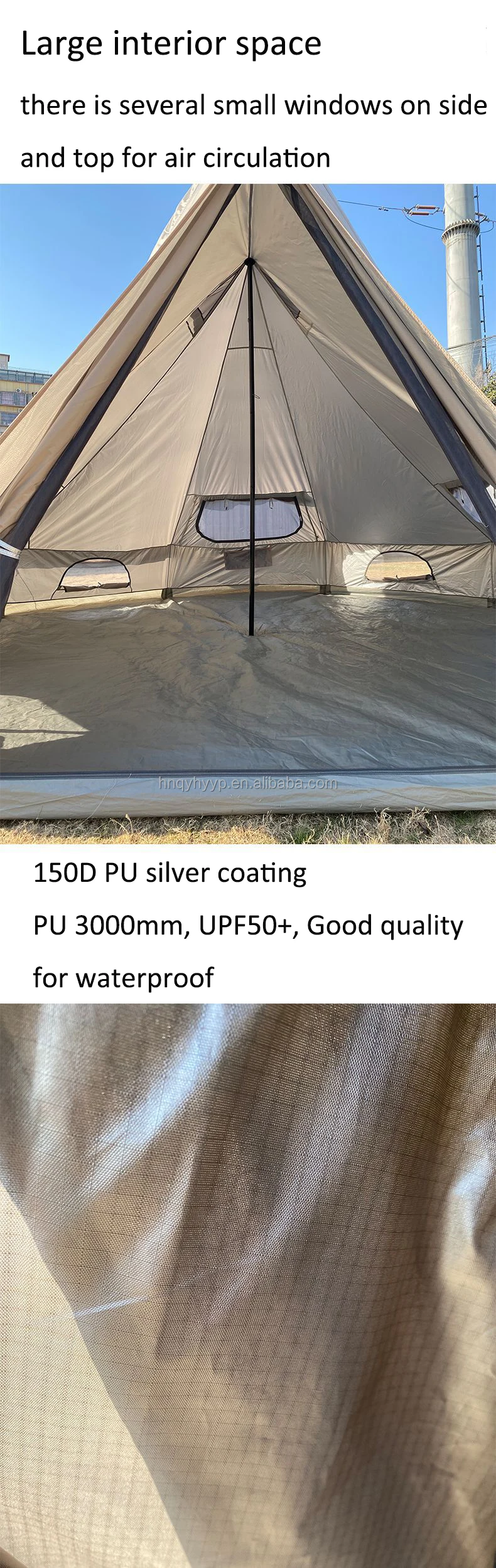 Custom Waterproof Teepee Family Tent Camp Village Glamping Yurt Family ...
