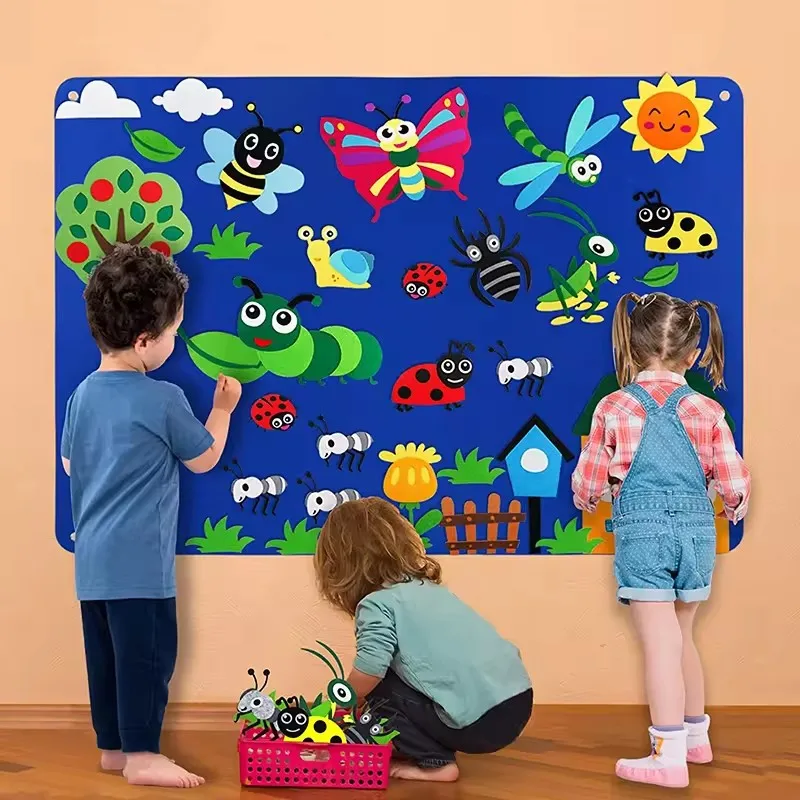 Montessori Story Board Ocean Farm Insect Animal Cartoon Pattern Wall ...