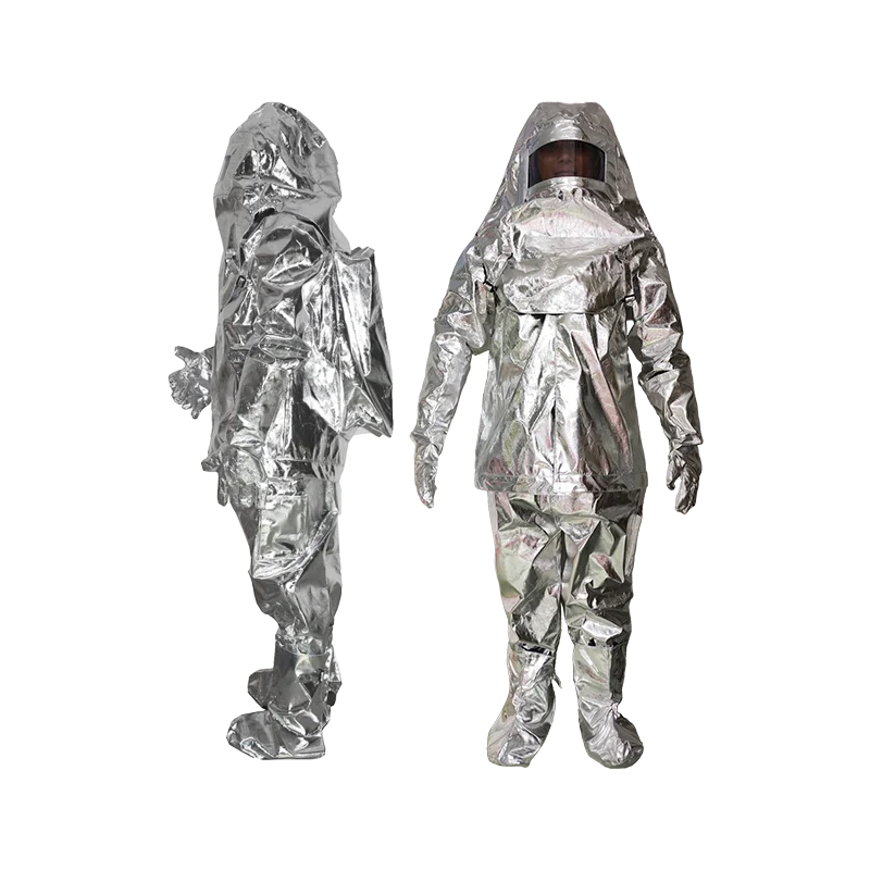 Fireman'S Suit Safety Aluminized Fire Clothing Aluminum Foil Plated ...