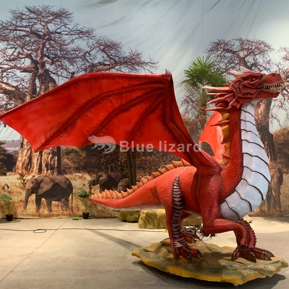 Large Size Animatronic Dragon Statue Artificial Mechanical Giant Dragon ...