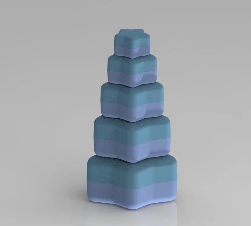 Kids Playtime Nesting Stars Toy 100% Soft Silicone Stackable Nesting ...