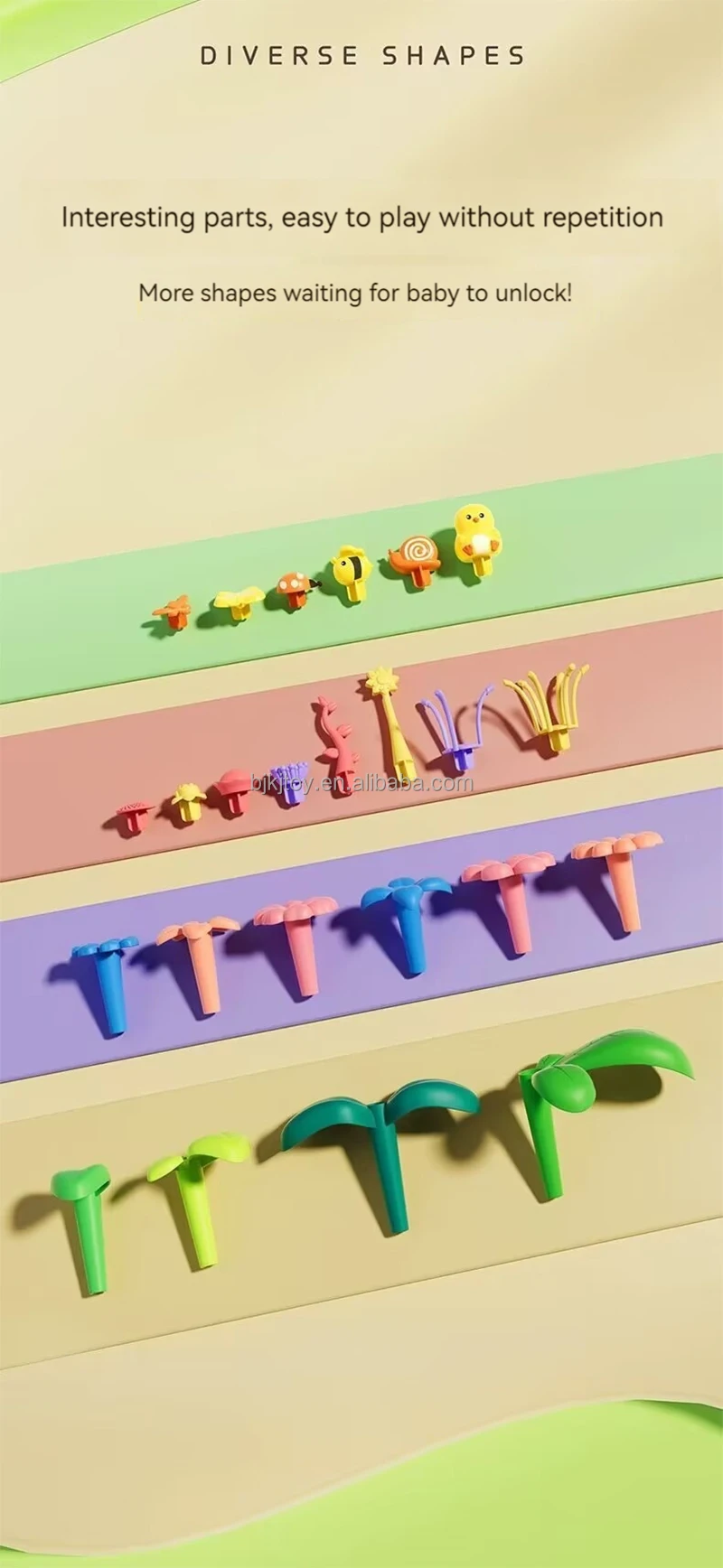 Creative Educational Preschool Stem Construction Girls Diy Flower ...