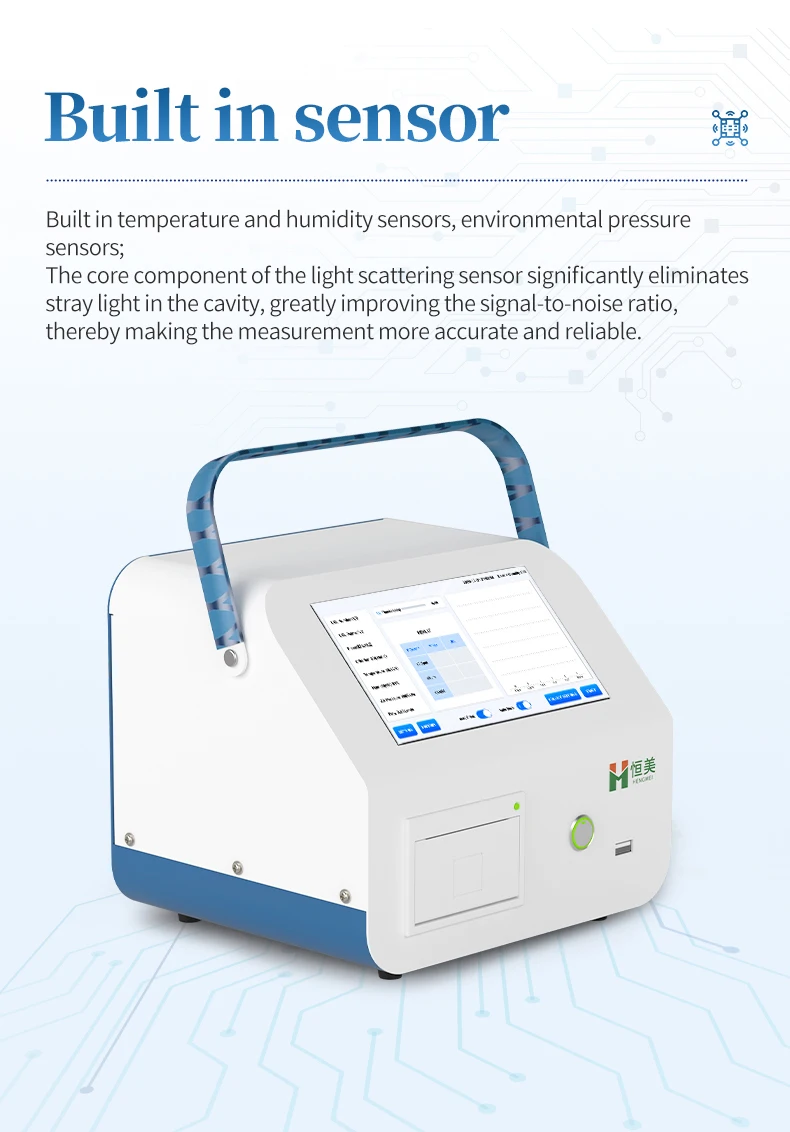 Intelligent Laser Dust Particle Detector - Clean Room Large Screen
