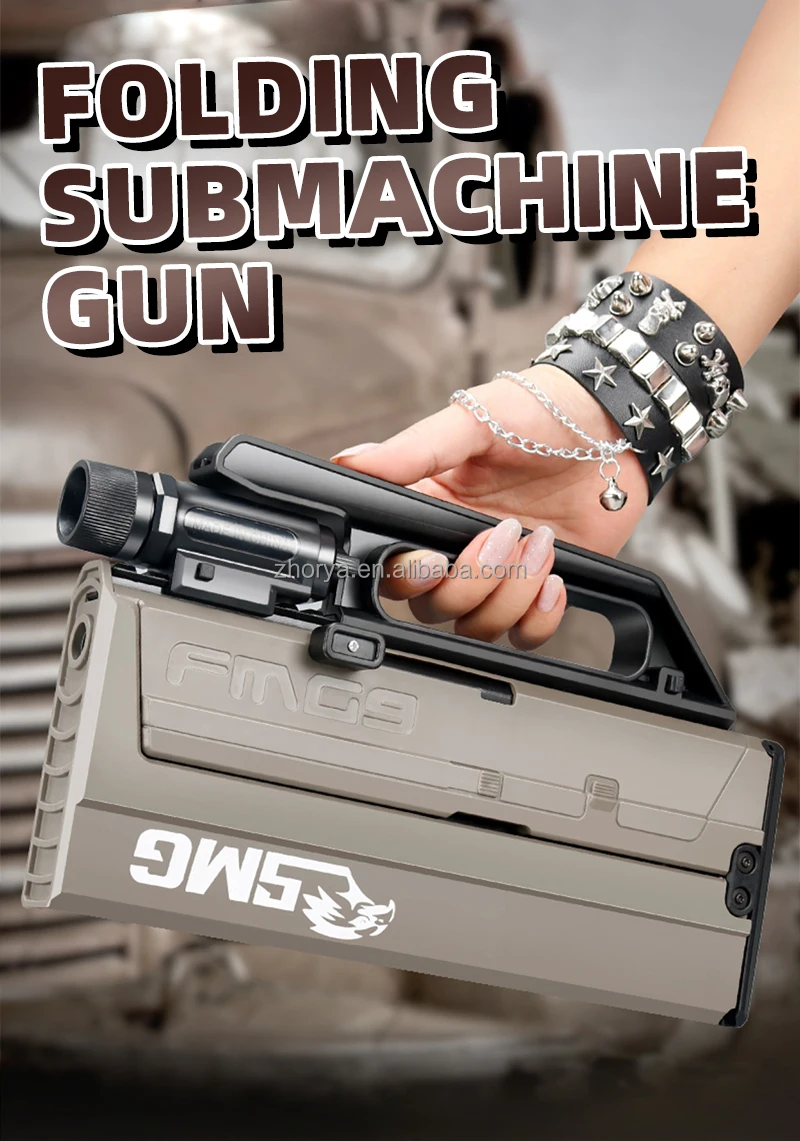 Zhorya Fmg9 New Design Plastic Alloy Shell Ejecting Toy Gun Soft Bullet ...