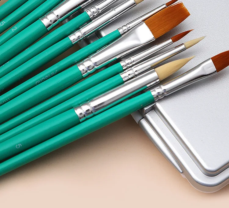 Pig Bristle Digital Oil Painting Brush Training Institution Uses 15 ...