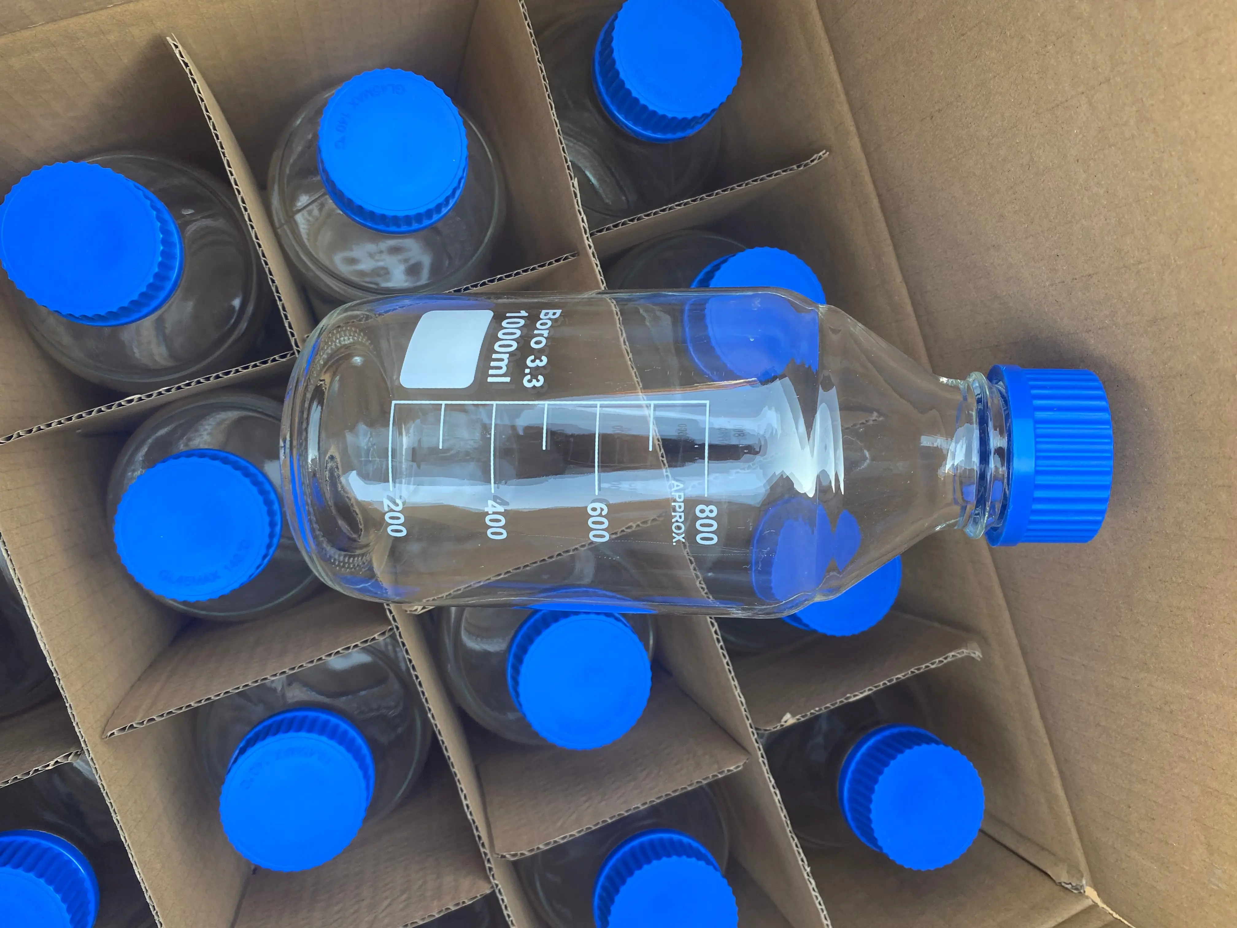 Laboratory Amber Glass Vial Reagent Narrow Mouth Bottles for Lab ...