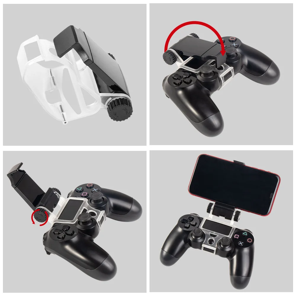 DOBE TP4-016B Joystick Clamp for PS4 Controller Adjustable Clip Stand for PS4 Gamepad Holder ...