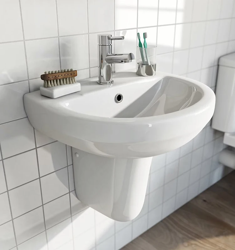 Lavatories Lavabos Waschbecken Modern Pedestal Wall Hung Ceramic Wash ...